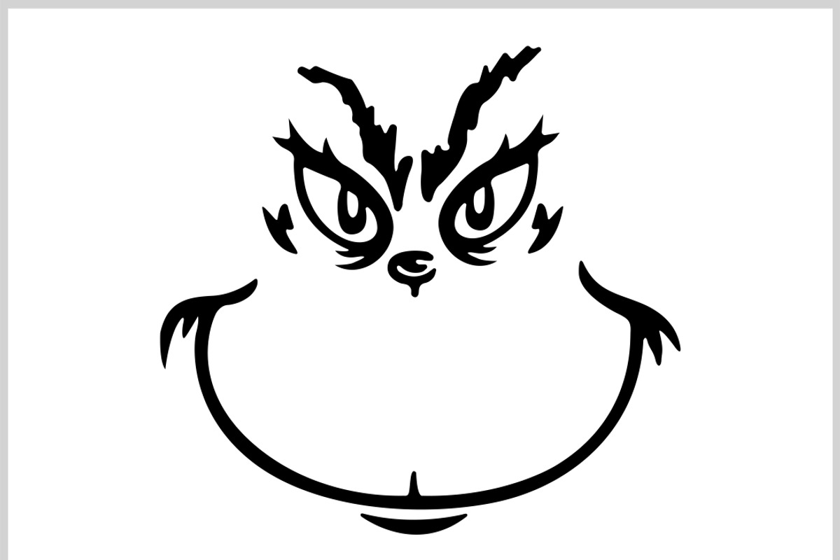 Grinch Face Vector, an Object Illustration by Car Wrap design