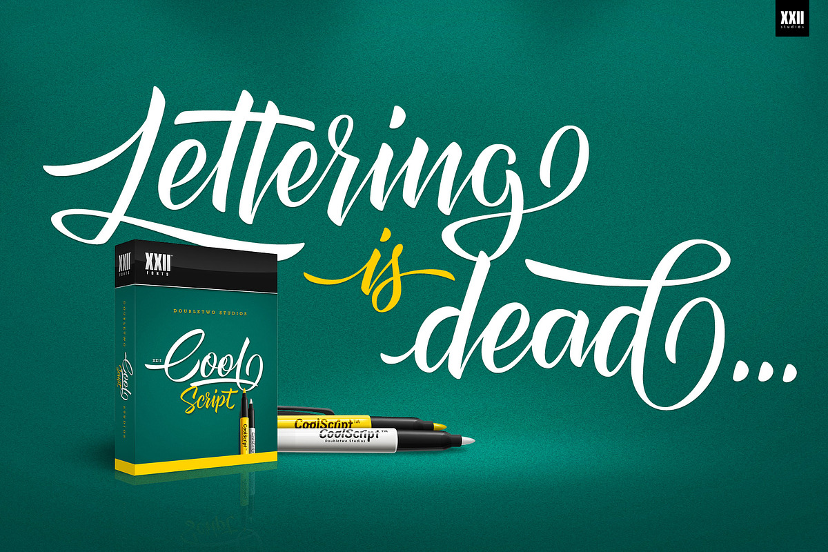 XXII Cool Script, a Script Font by Doubletwo Studios