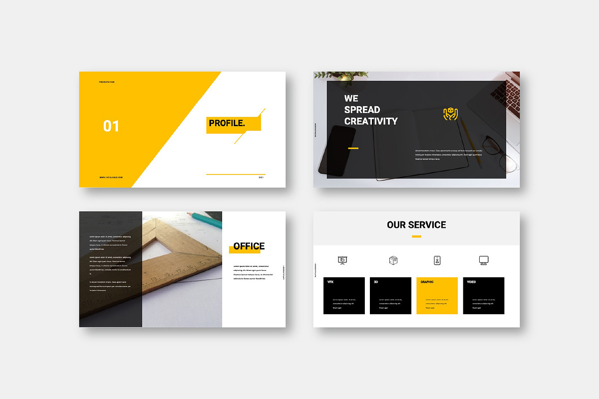 Clean Yellow Presentation, a Presentation Template by Sundaylab