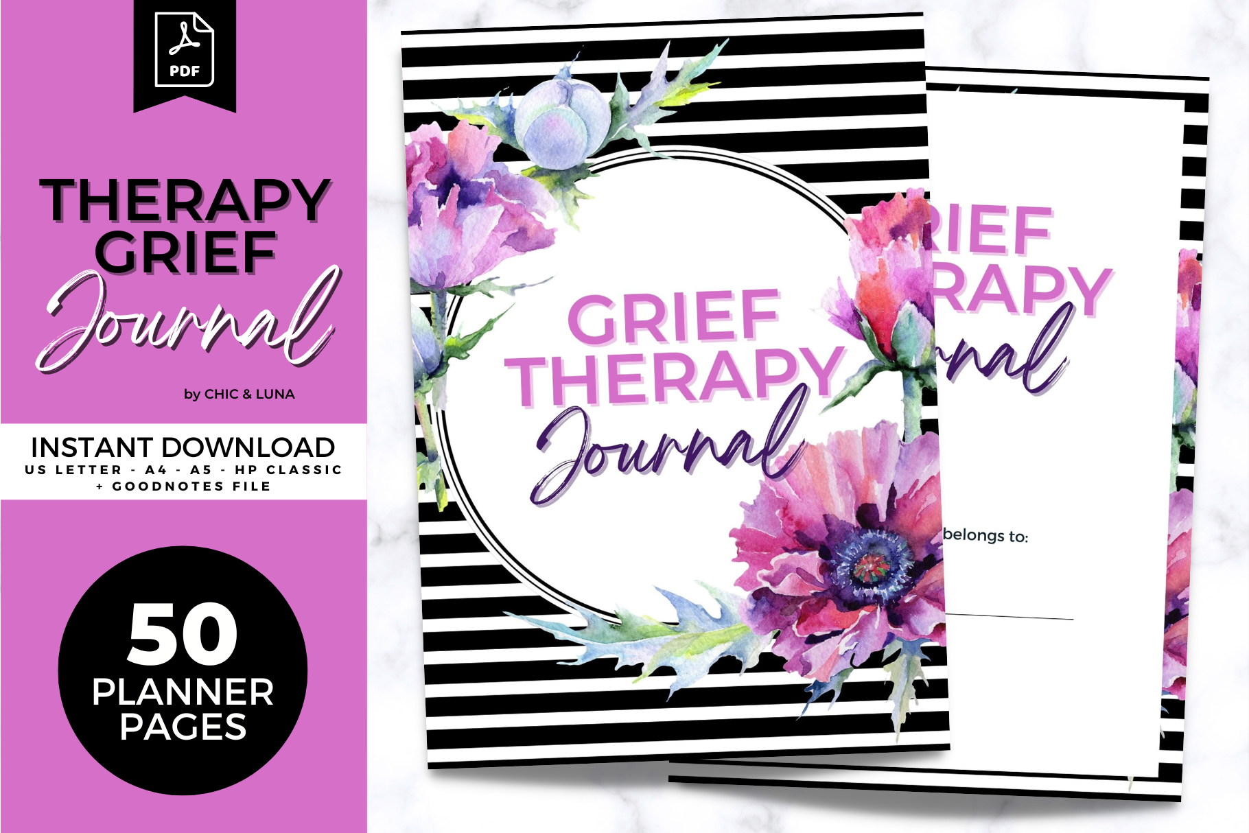 Grief Therapy Journal - Printable
