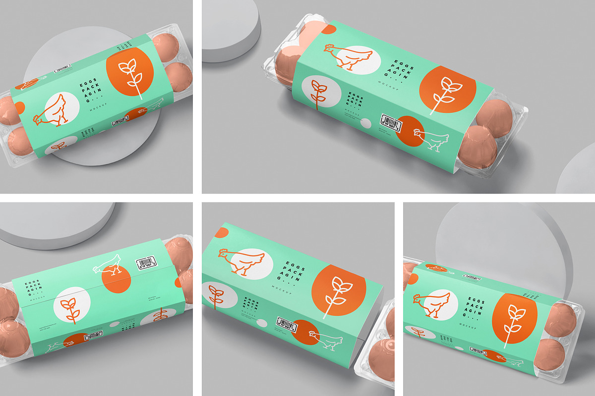 Egg Box Sleeve Mockups, a Packaging Mockup by DesignNeutrons