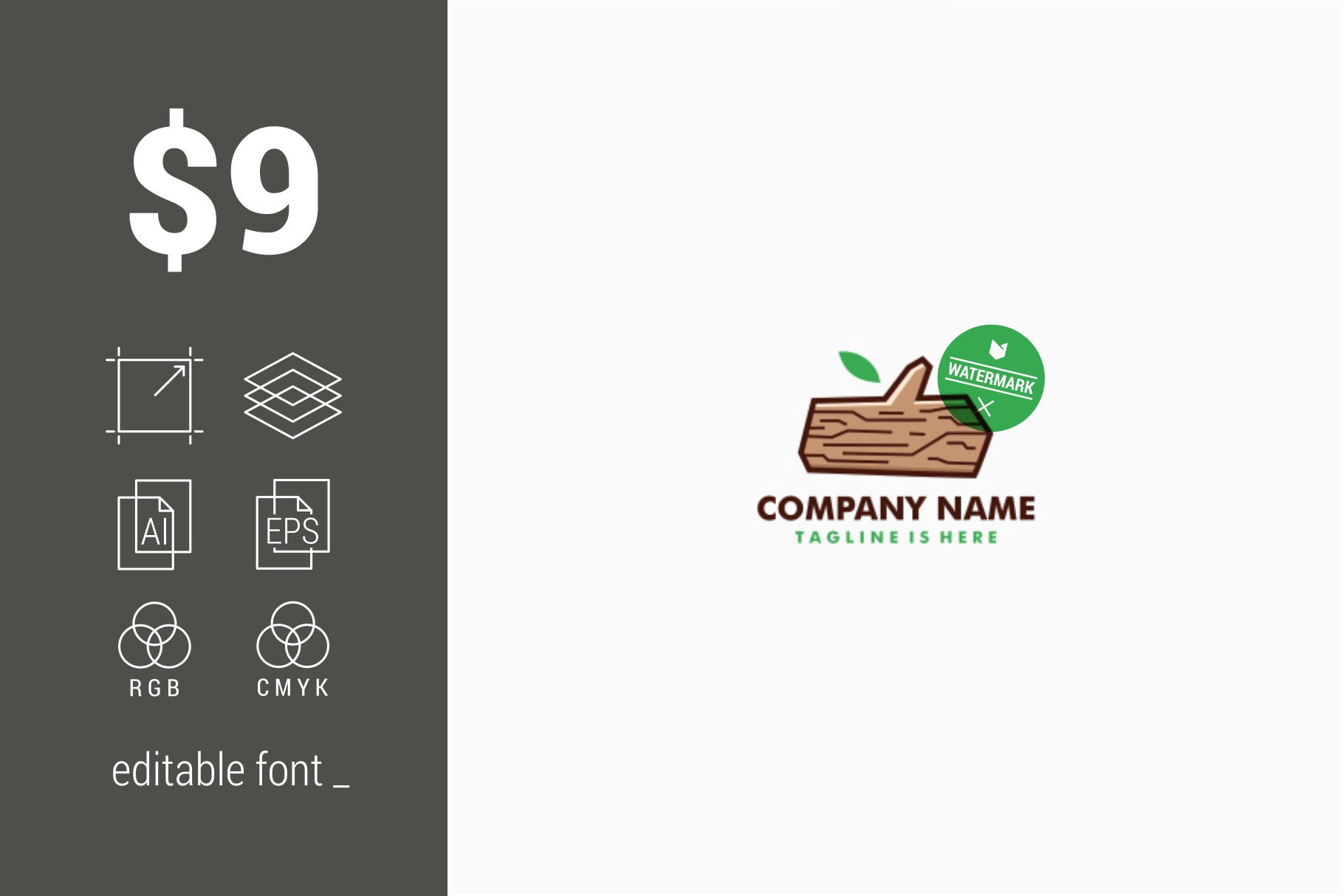 Timber Lumber Wood Tree Logo, a Branding & Logo Template by VSTRD TYPEWORKS