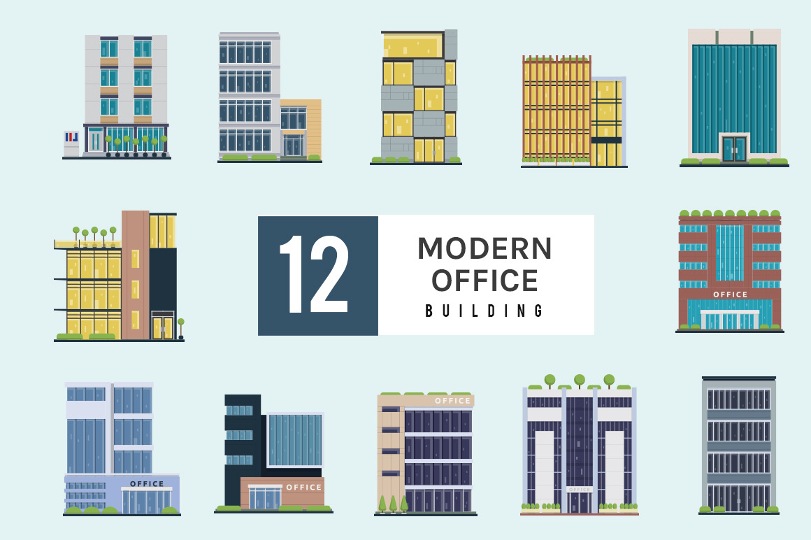 Modern Commercial Office Building, a Work Illustration by naulicreative