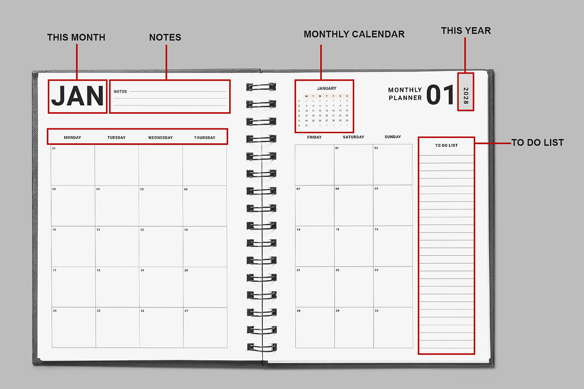 Ultimate Planner Bundle Pack 2026-28, a Stationery Template by Design Zone