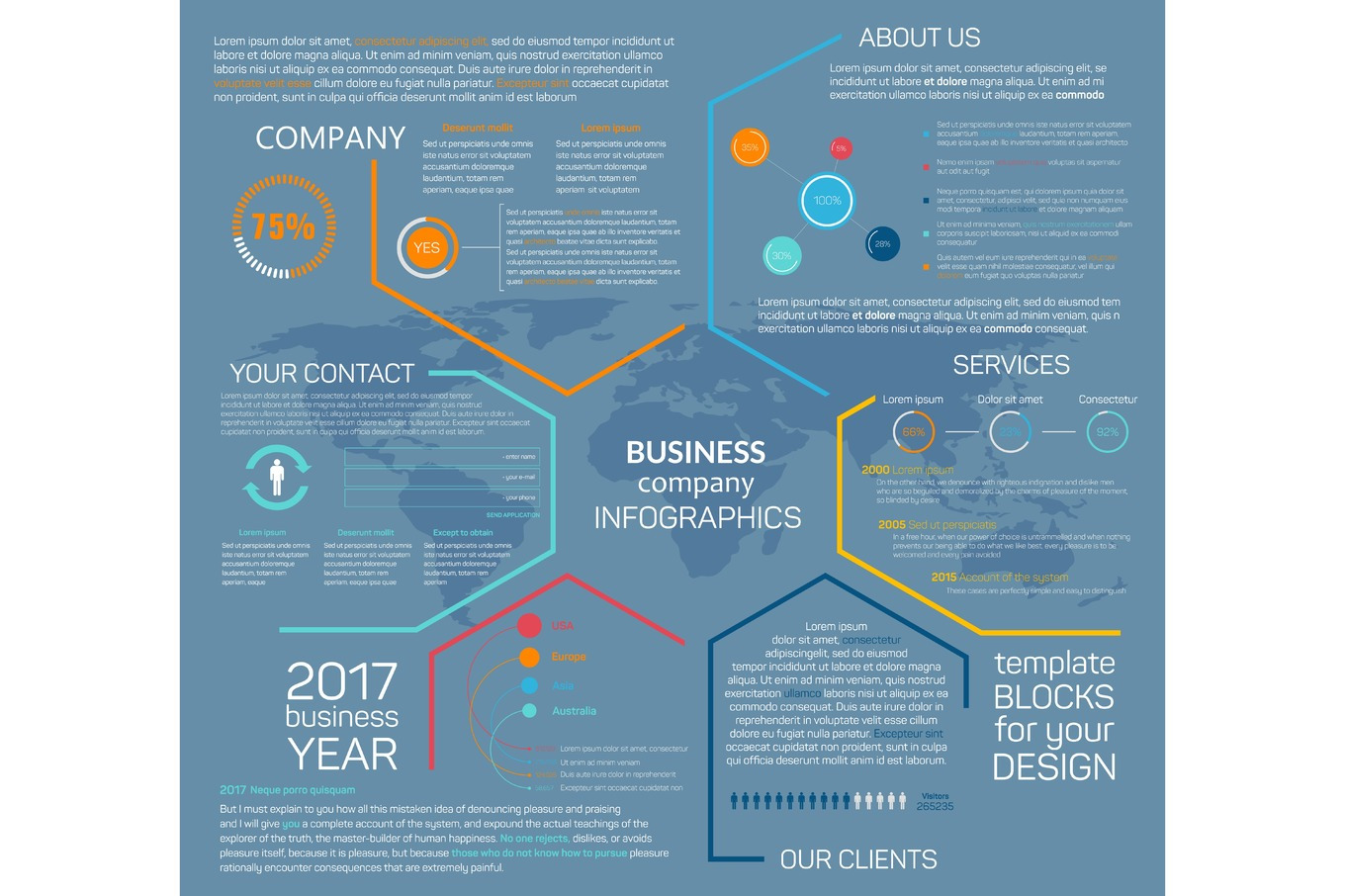 Business company vector infographics chart diagram, a Work Illustration ...