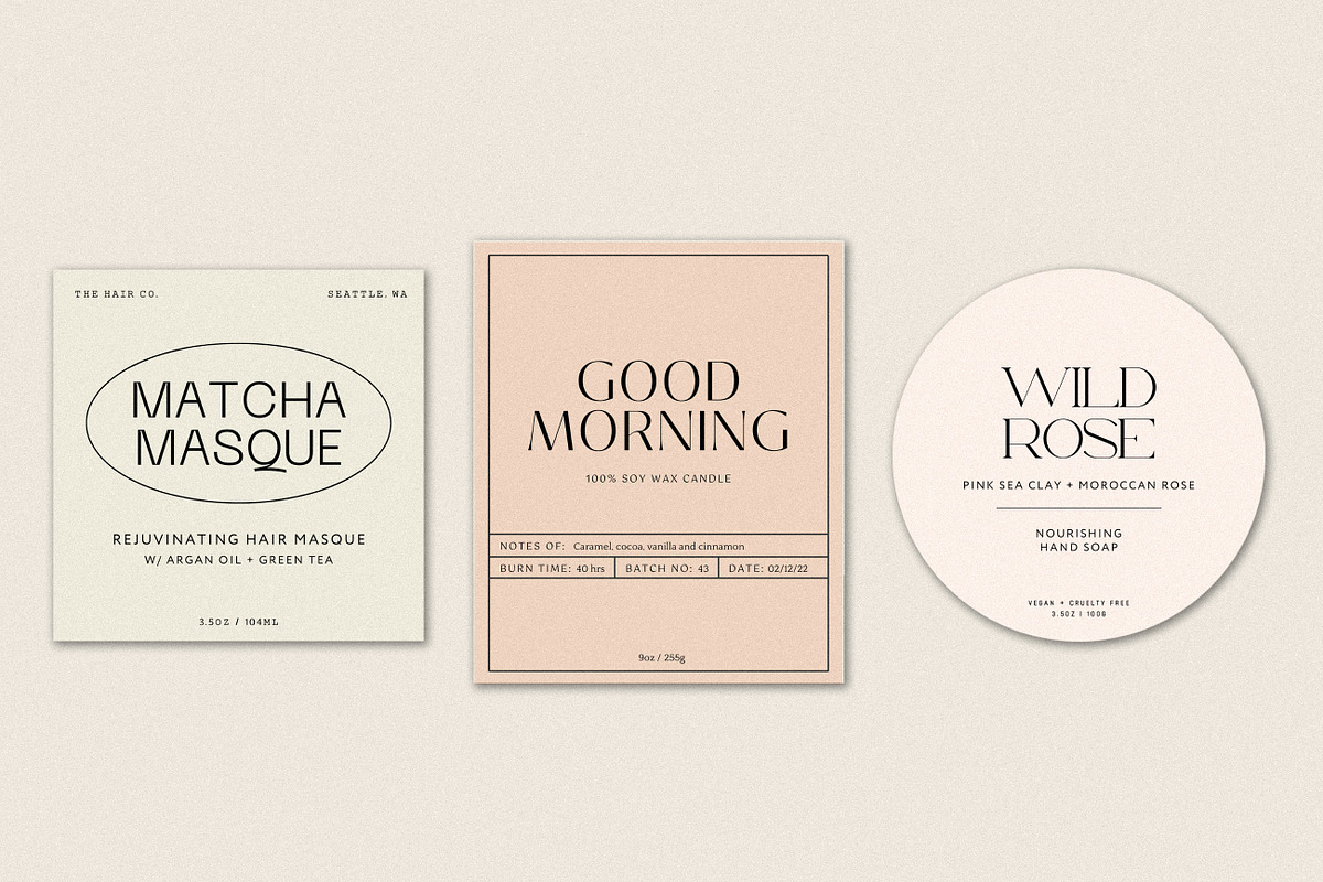 Minimalist Label Templates, a Templates & Theme by denofdreamers