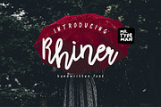 Rhiner Handwritten Script, a Script Font by Mr.Typeman