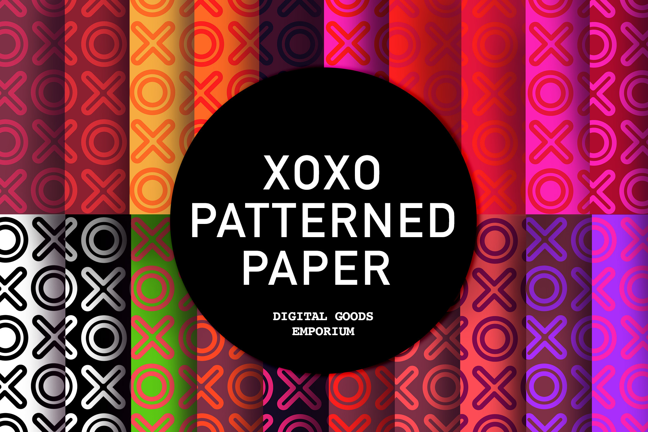 Digital + Printable Paper: XOXO, a Pattern Graphic by Digital Goods ...