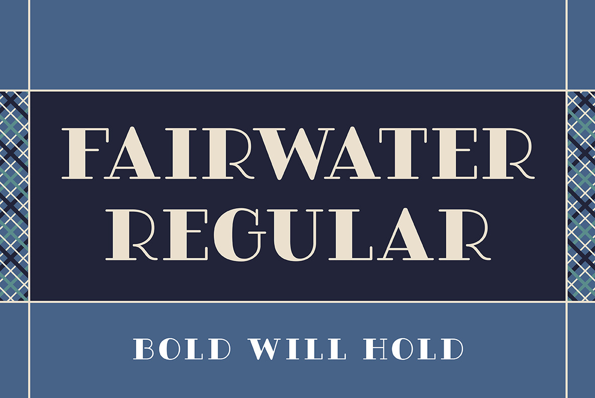 Fairwater Solid Serif, a Font by Laura Worthington