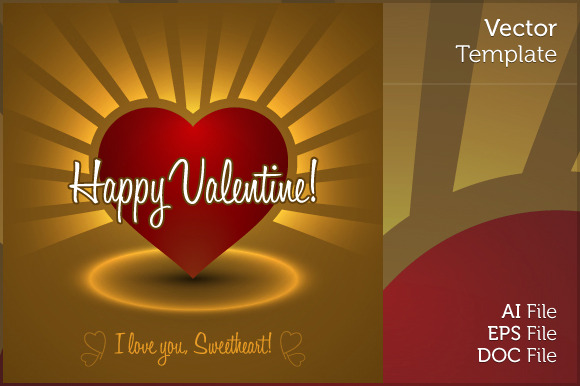 Editable Valentine Greetings Card, a Card Template by MAOV
