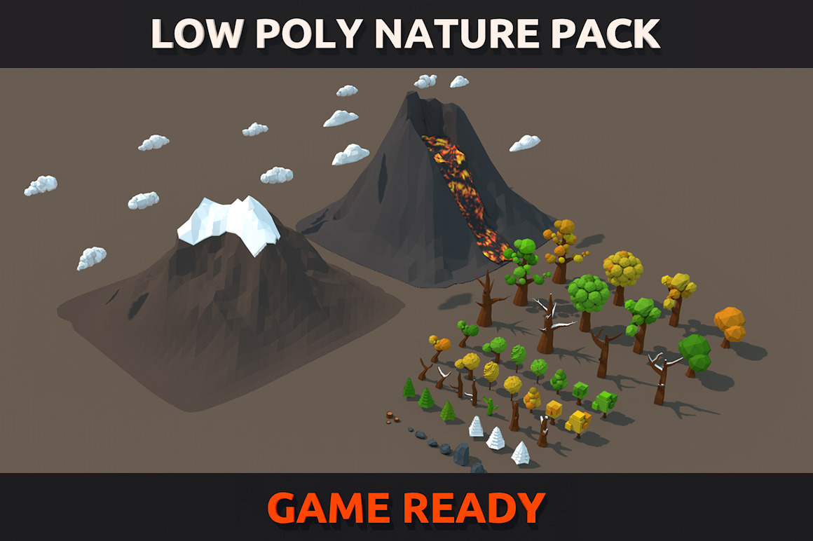 Low Poly Nature Pack, an Environmental 3D Model by CreativeeArt