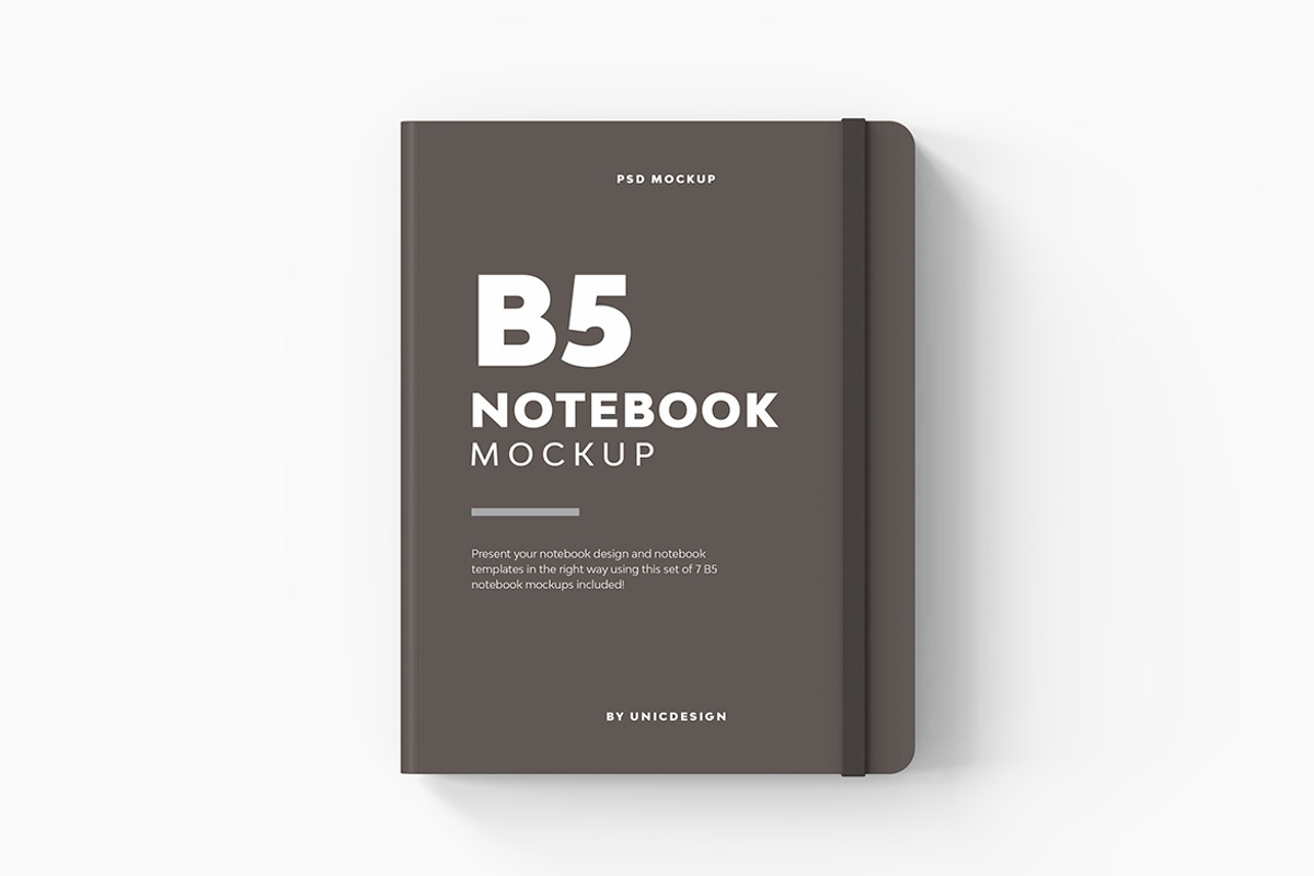 B5 Notebook Mockup, a Books & Magazine Mockup by UnicDesign | Creative ...