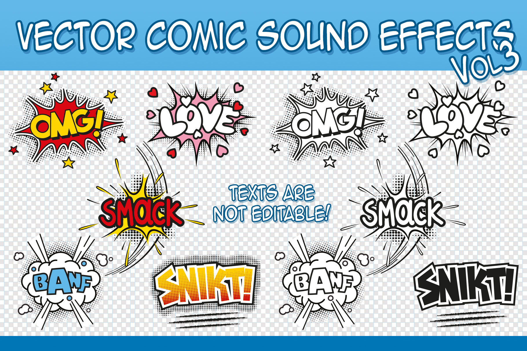 Vector Comic Sound Effects vol.2, an Illustration by FourLeafLover ...