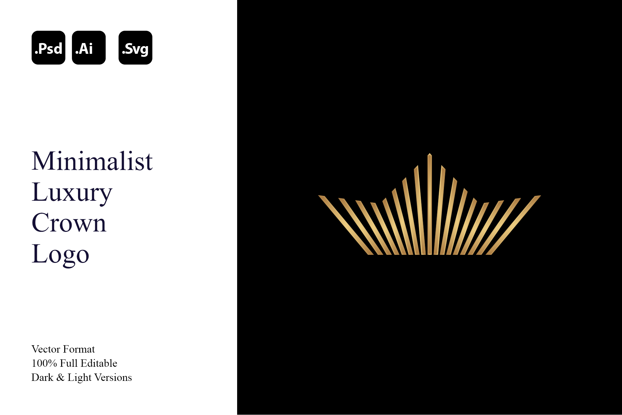 Minimalist Luxury Crown Logo