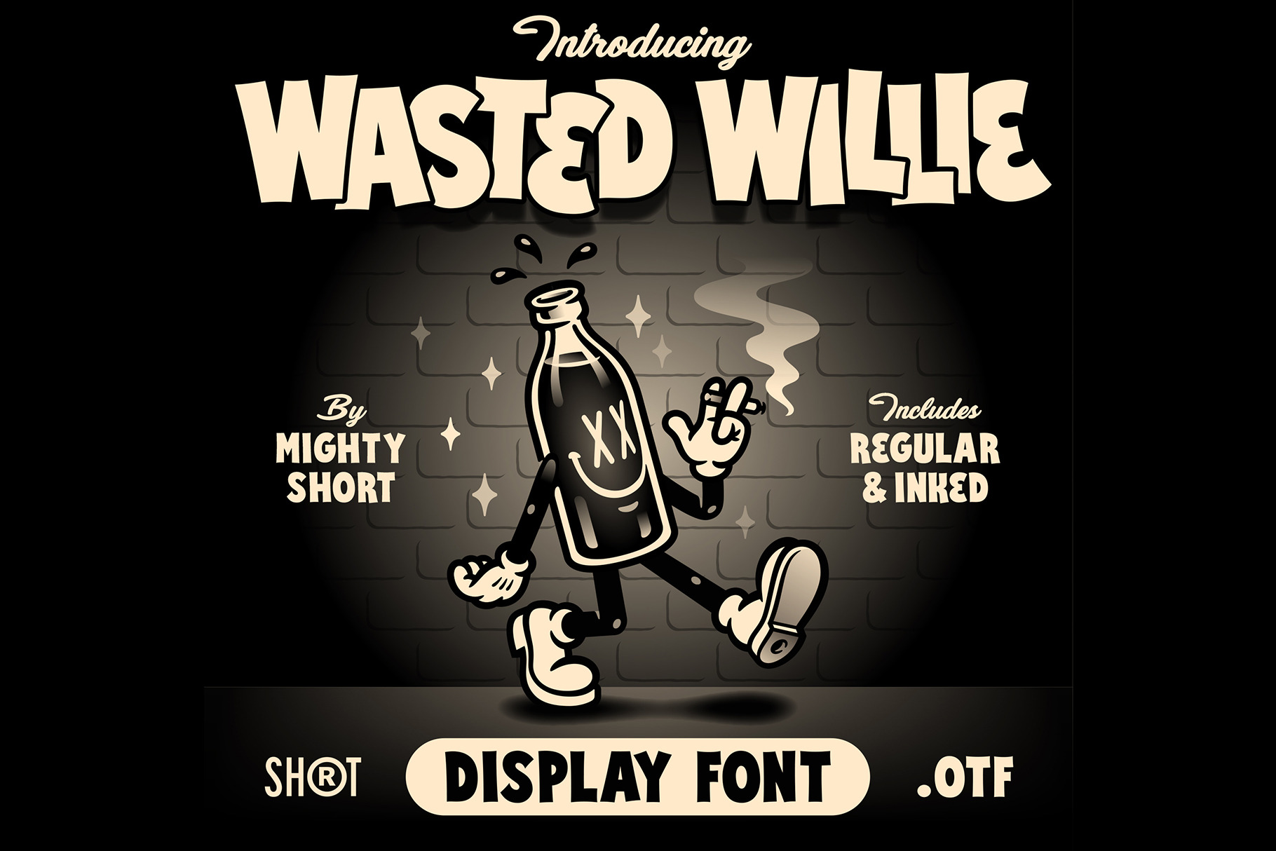 Wasted Willie Font, a Sans Serif Font by MightySHORT
