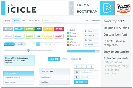 Wireless- Bootstrap UI Kit | Bootstrap Themes ~ Creative Market