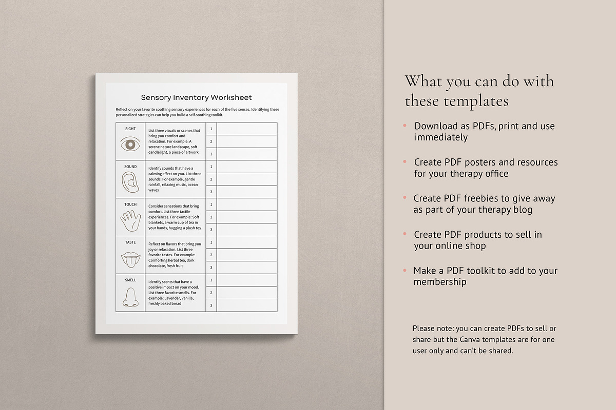Self-Soothing Toolkit Canva Template | Creative Market