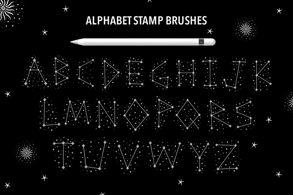 La Luna-stamp brush Procreate, a Brush Add-On by Moonflora