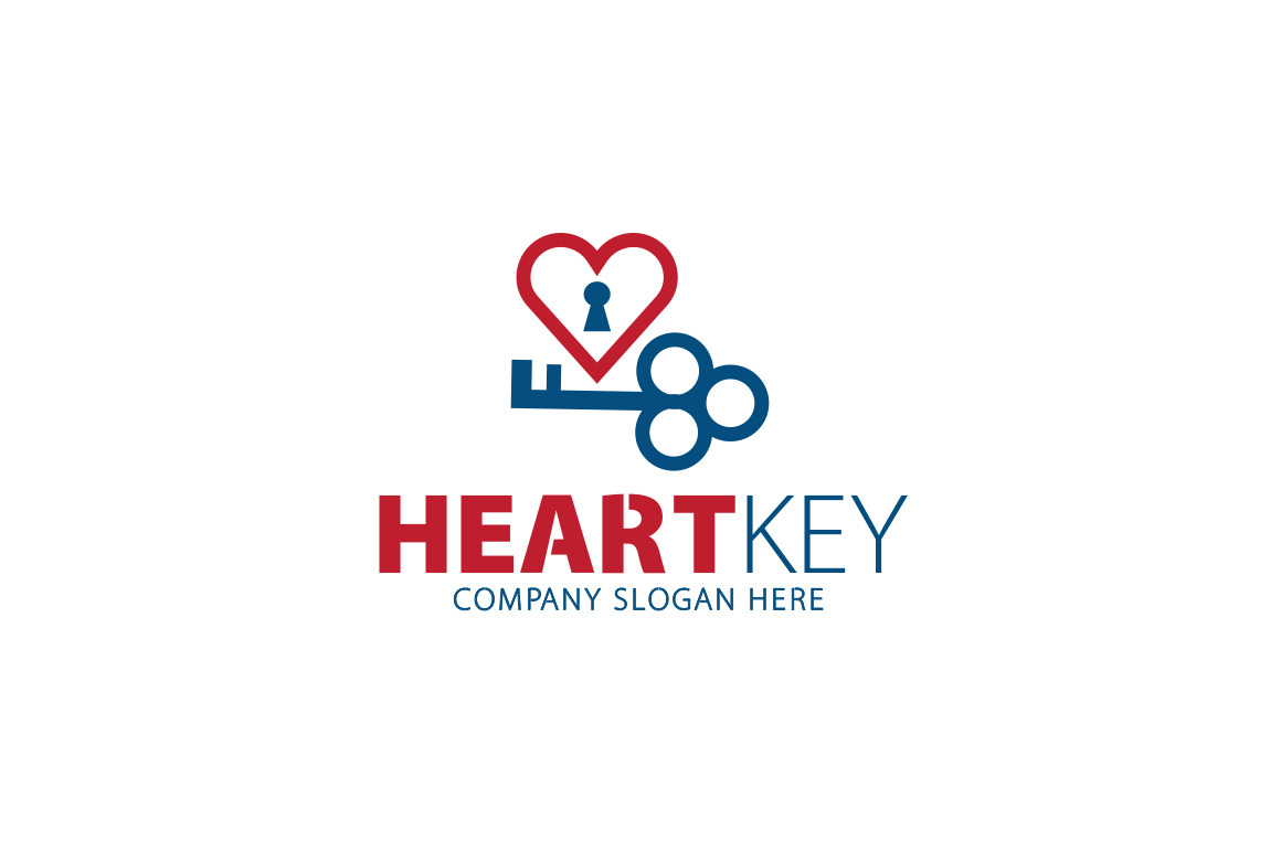 Heart Key Logo, a Branding & Logo Template by Creative Dezing