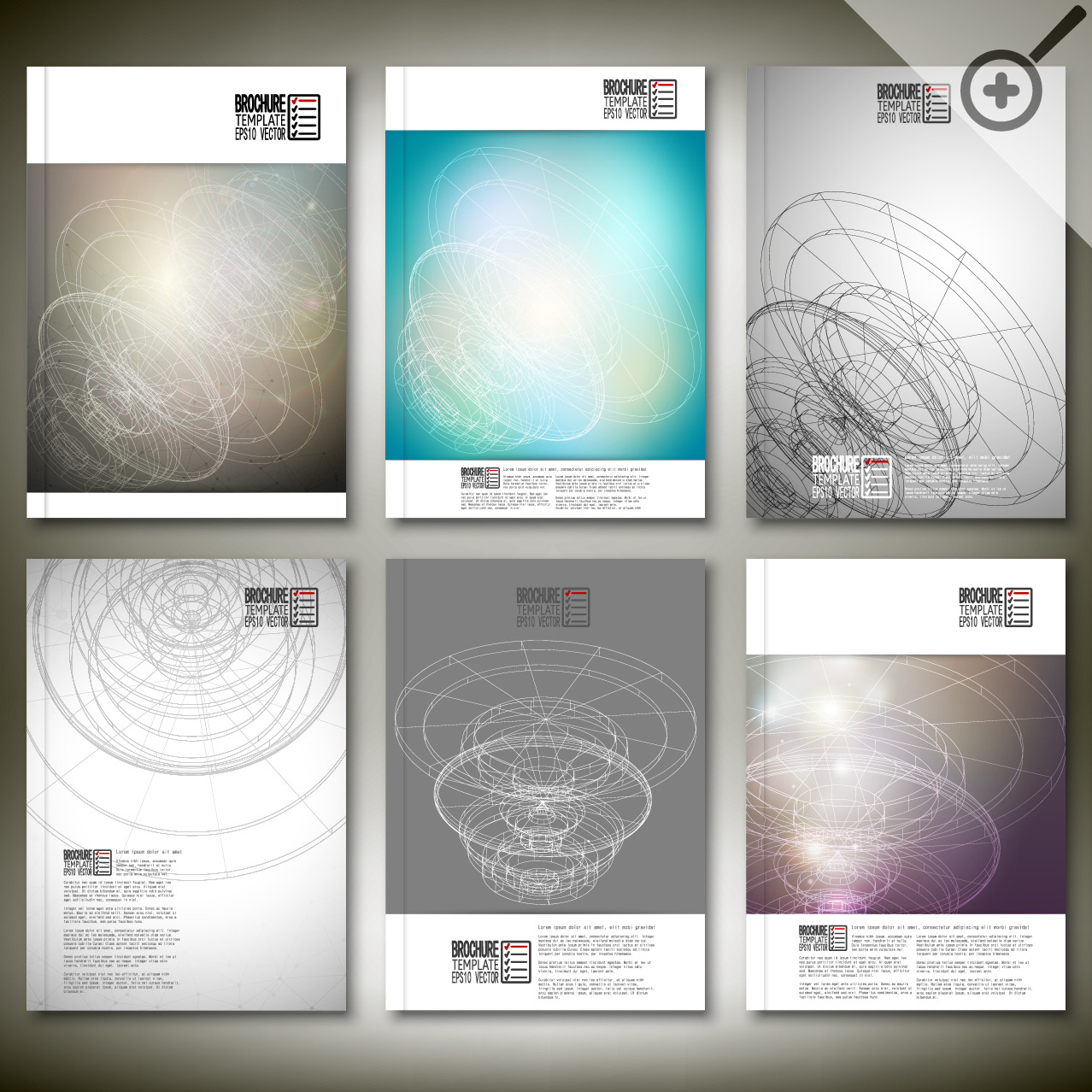 Brochure with technical backgrounds, a Technology Illustration by ...