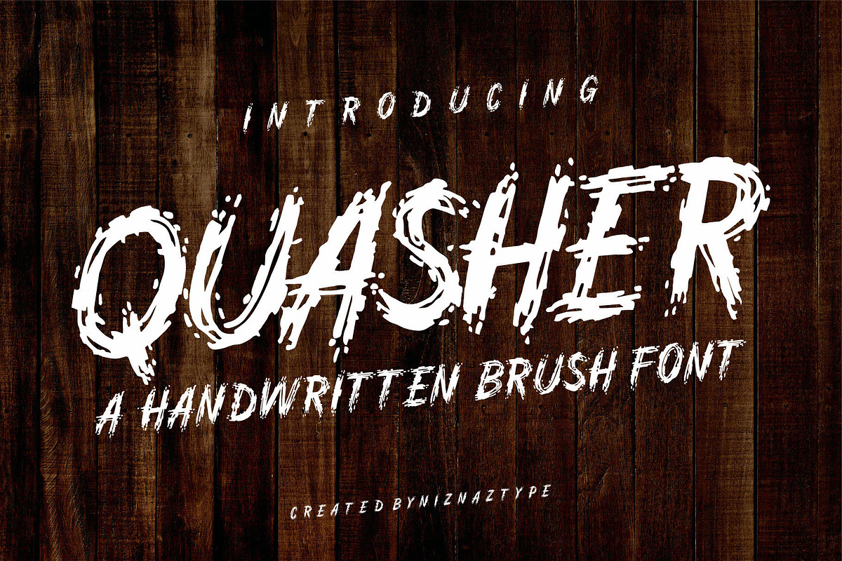 Quasher - A Brush Font