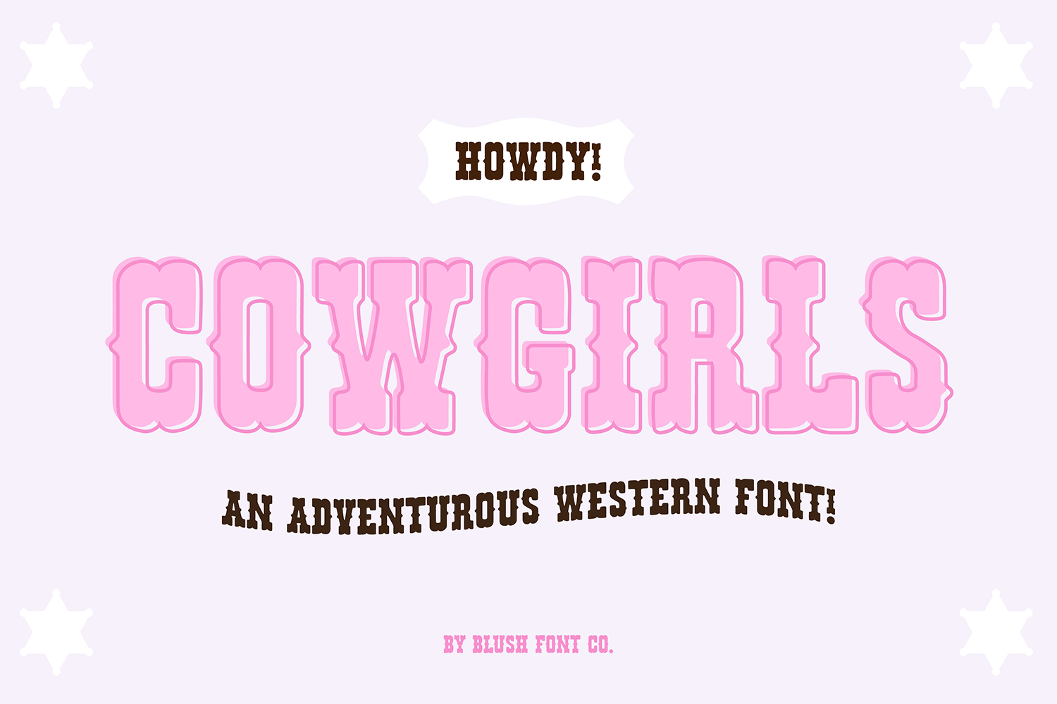 COWGIRLS Fancy Western Rodeo Font, a Serif Font by Blush Font Co.