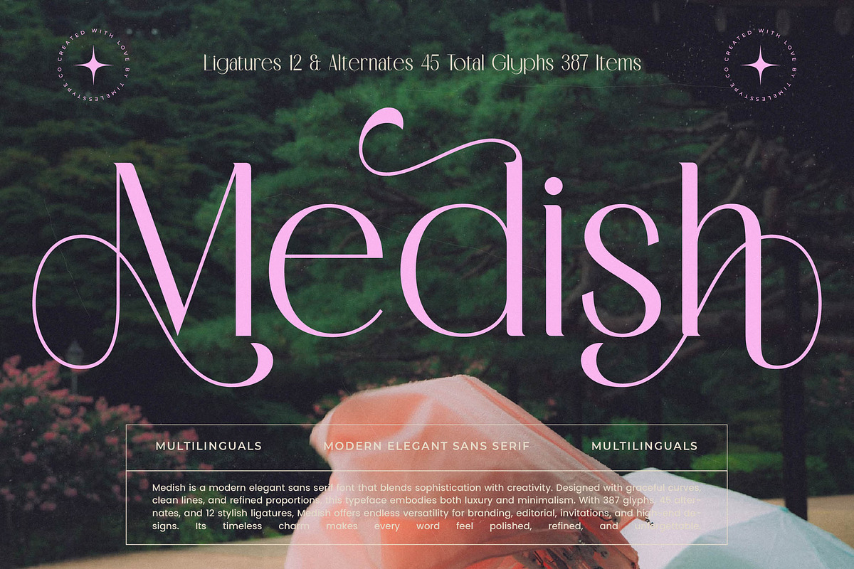 Medish Modern Elegant Sans Serif, a Sans Serif Font by timelesstype.co