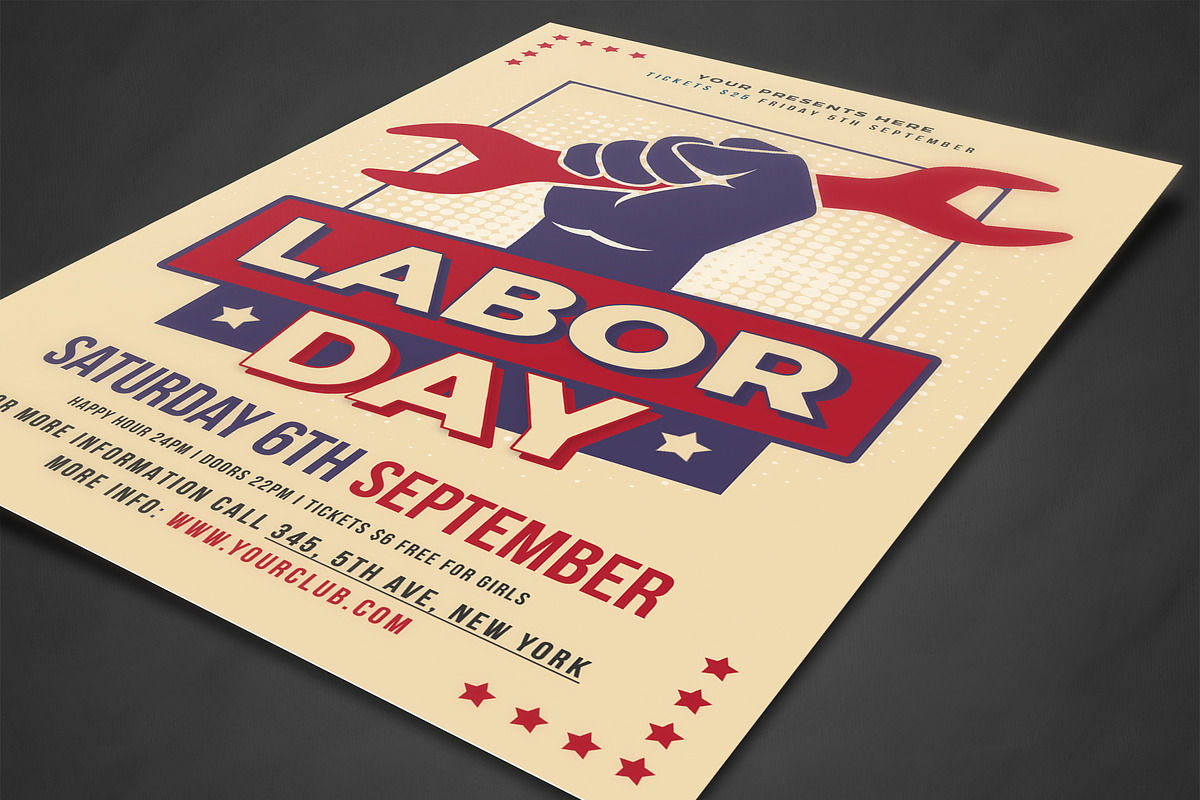 Labor Day Flyer, a Flyer Template by AfzaalGraphics | Creative Market