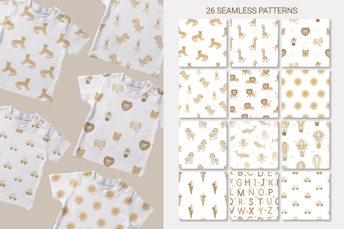 Boho Animals, Alphabet, Patterns, an Object Graphic by NinaFedorova