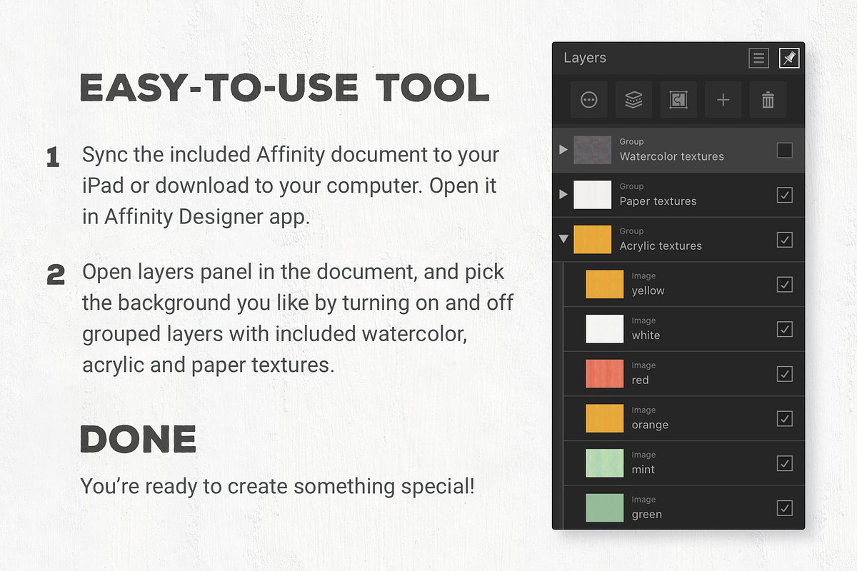 Affinity Background Paper Textures, a Brushes & More by Creative Veila