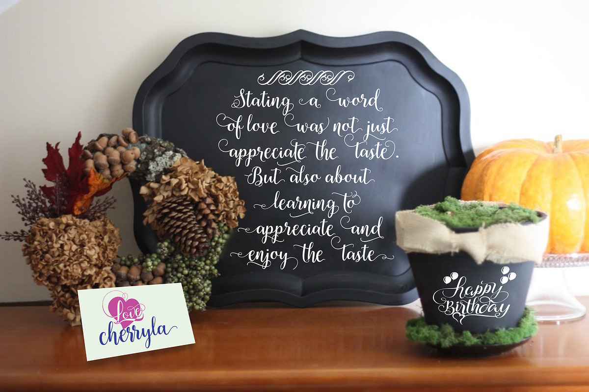 Cherryla Script, a Script Font by joelmaker