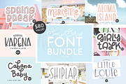 Sans Serif Hand Lettered Font Bundle, a Sans Serif Font by Blush Font Co.