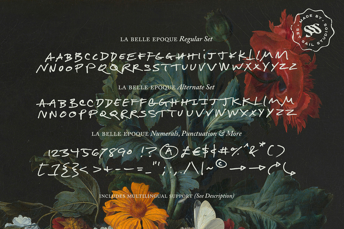 La Belle Epoque Handwritten Font, a Handwritten Font by Sam Parrett