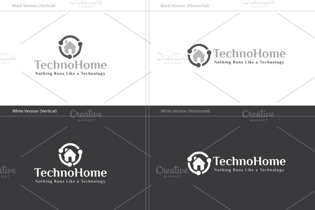 Techno Home Logo, a Branding & Logo Template by ArtFusion