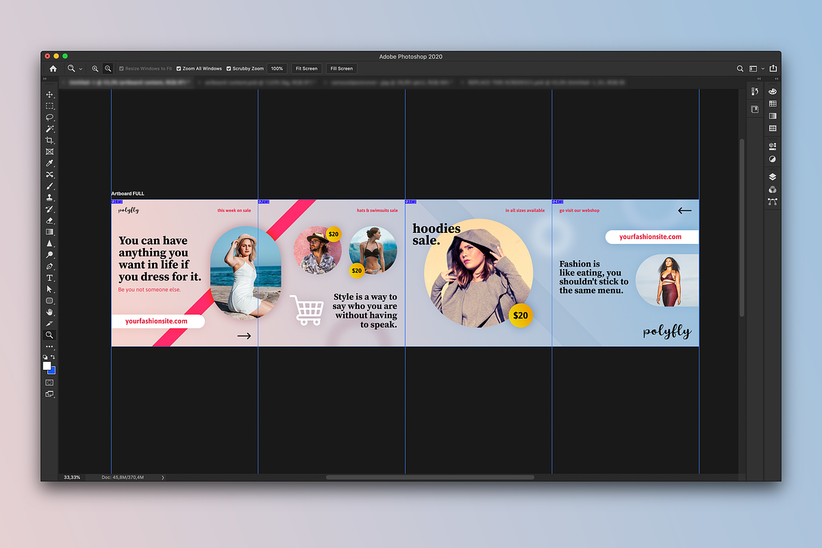 Instagram panoramic post template, a Social Media Template by SPACECAKE