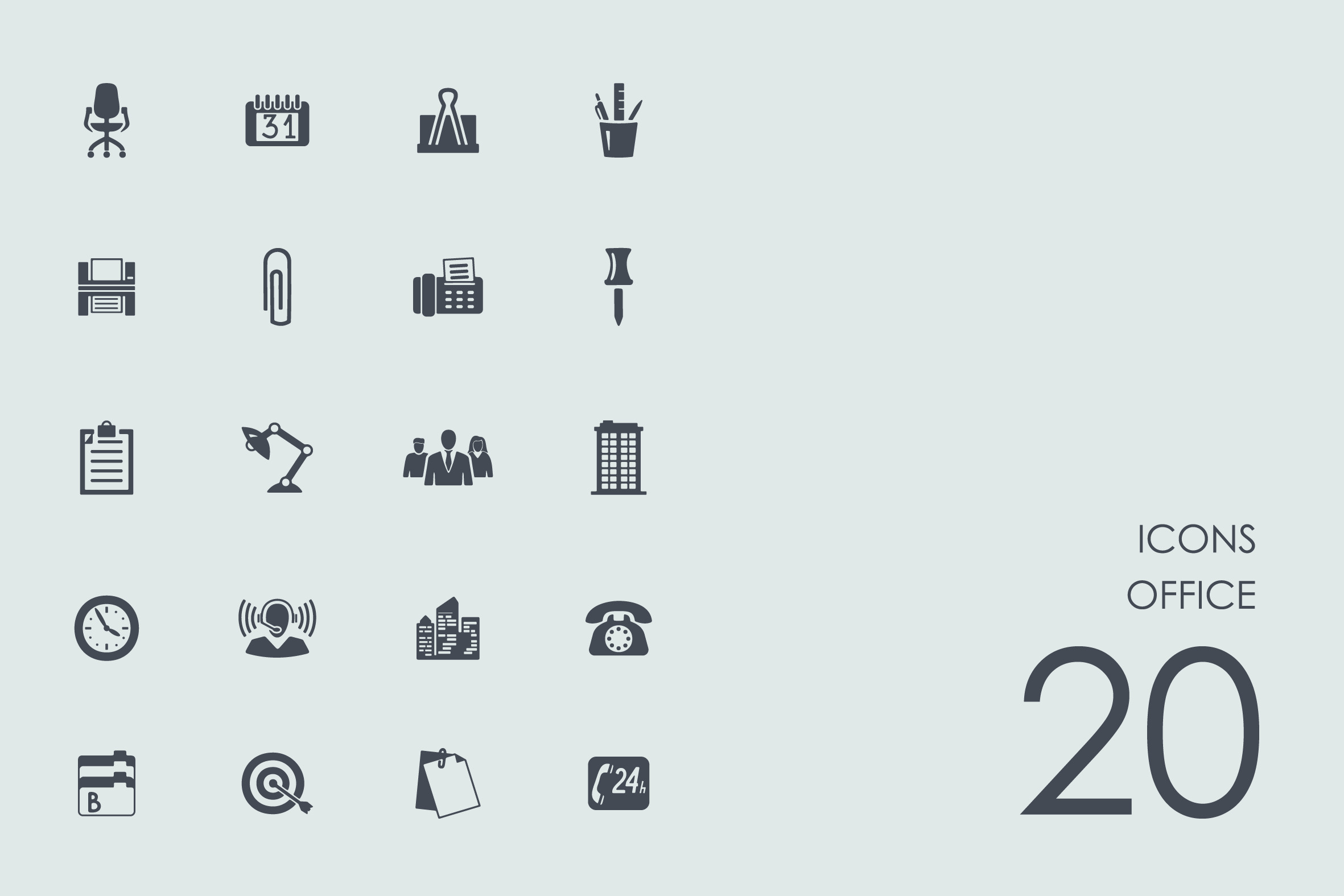Office icons | Icons ~ Creative Market
