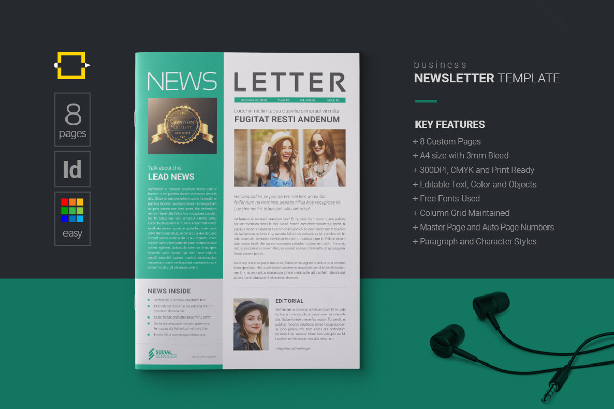 Newsletter, a Brochure Template by DesignJanala
