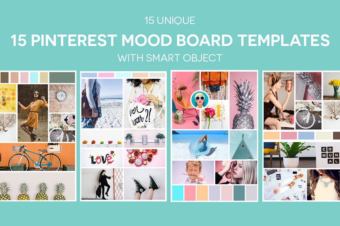 15 Pinterest Mood Board Templates V2, a Social Media Template by ...