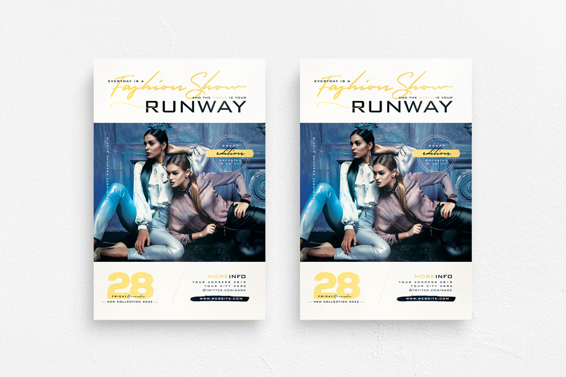 Runway Flyer Template, a Flyer Template by Touringxx Creative Studio