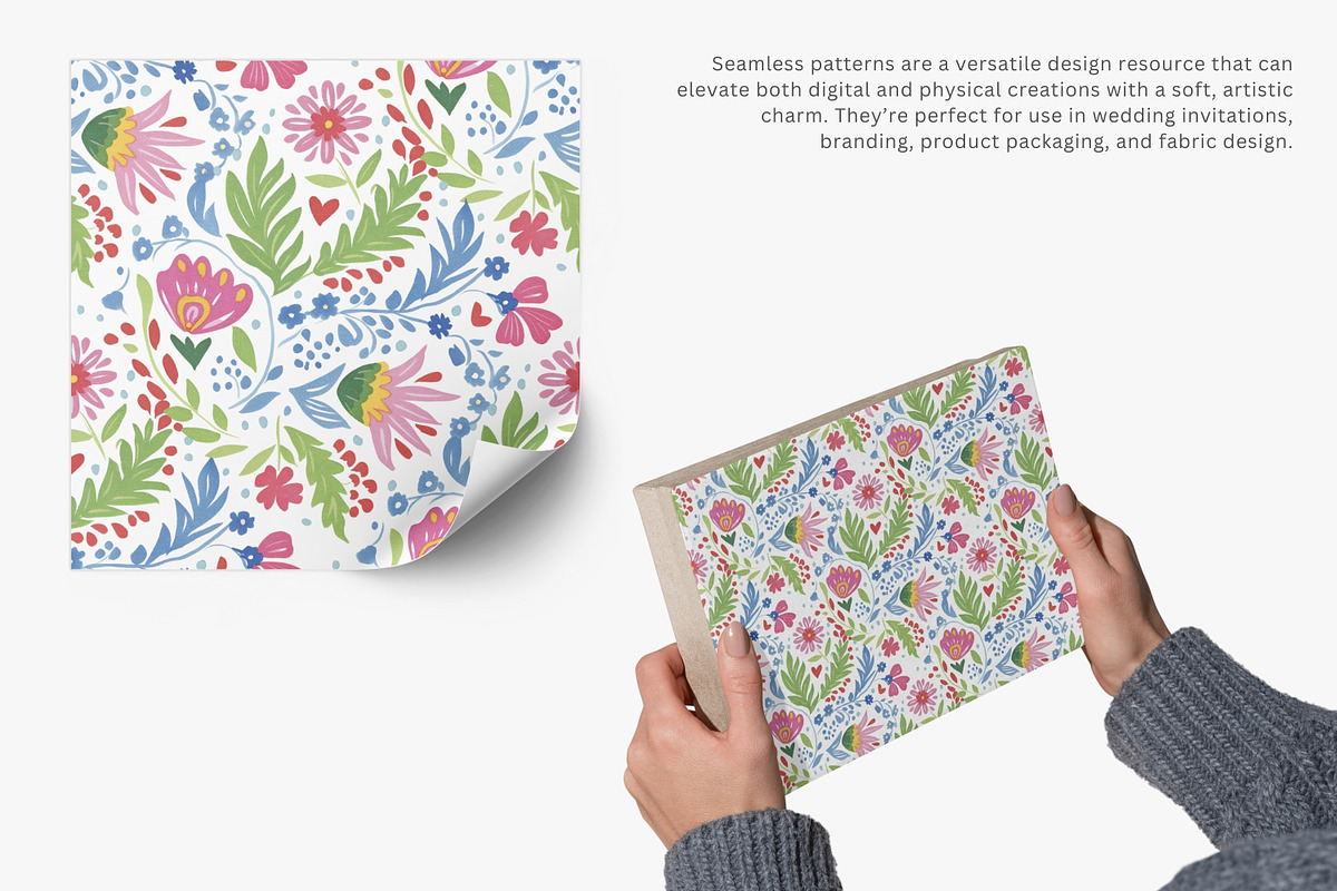 Scandinavian folk seamless pattern