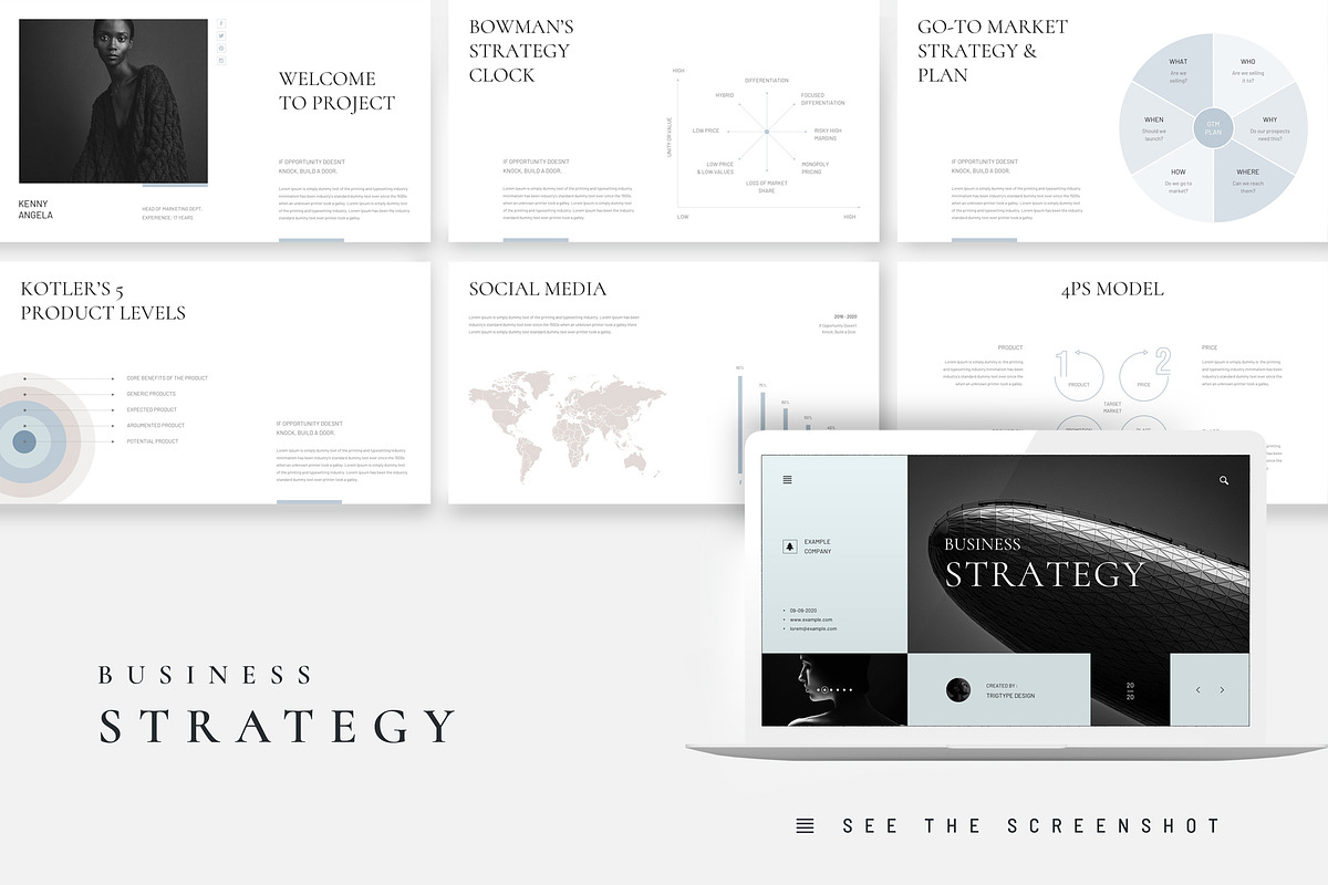 Strategy Minimal PowerPoint Template, a Presentation Template by ...