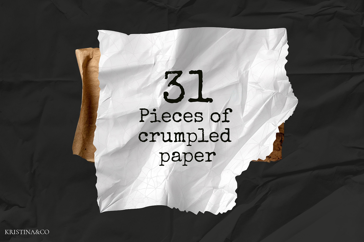 Crumpled Paper Collage, an Object Graphic by Kristina&Co