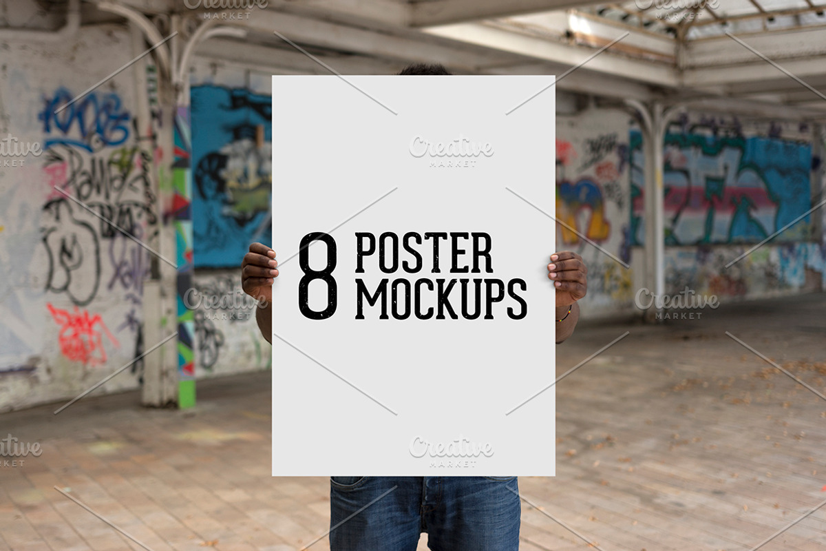 8 Poster Mockups, a Product Mockup by Gabor Monori