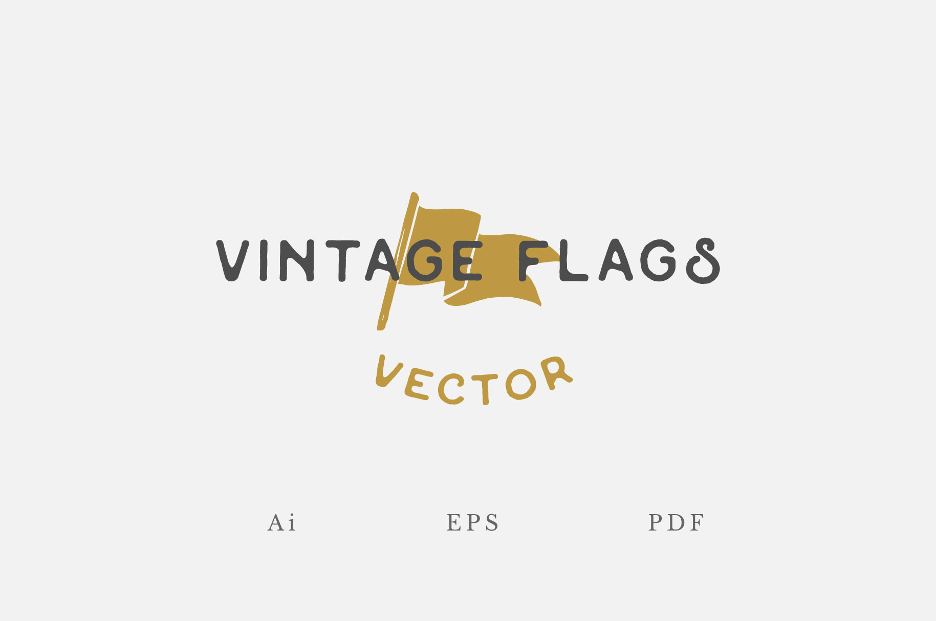 Vintage Flags Vector, a Branding & Logo Template by Uncle Wiel ...