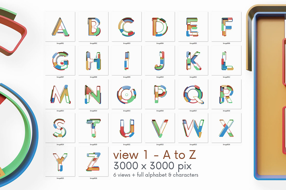 Geometry - 3D Lettering, a Graphic by MIIM