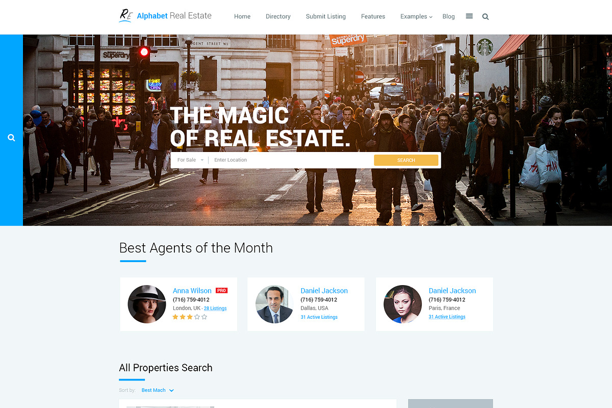 Alphabet Directory PSD Template, a Websites & App Template by Axisway ...