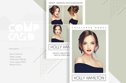 Actor Comp Card, a Card Template by TemplatesForest