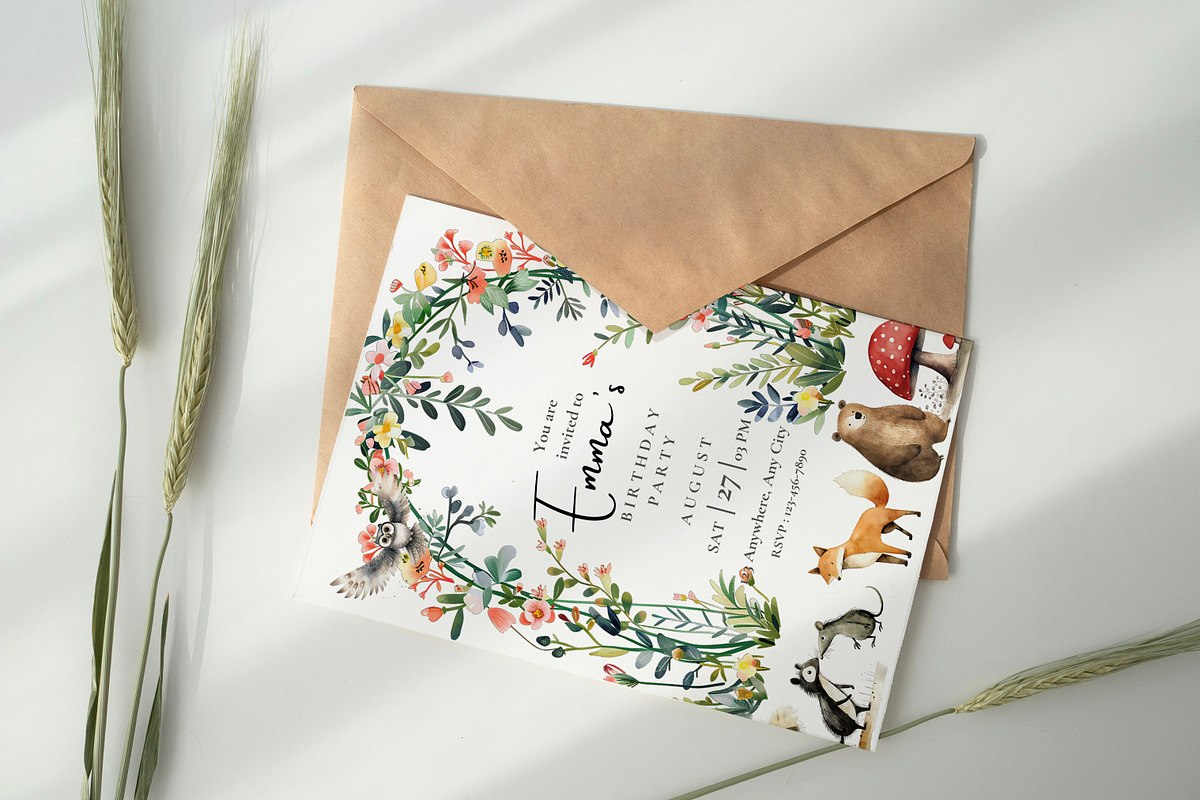 Boho Woodland Animals, an Animal Illustration by PaintPixelCo