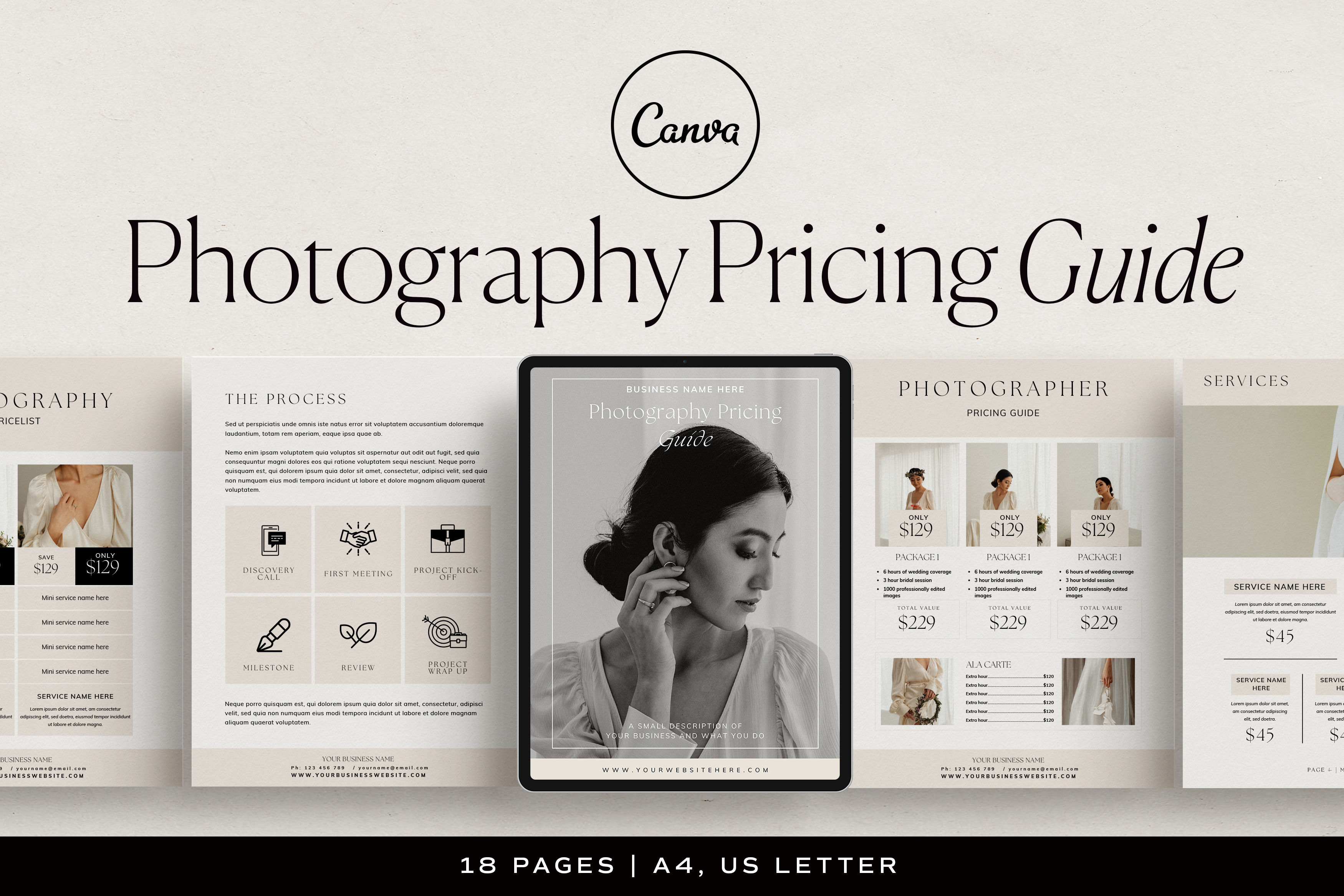 Photography Pricing Guide Template