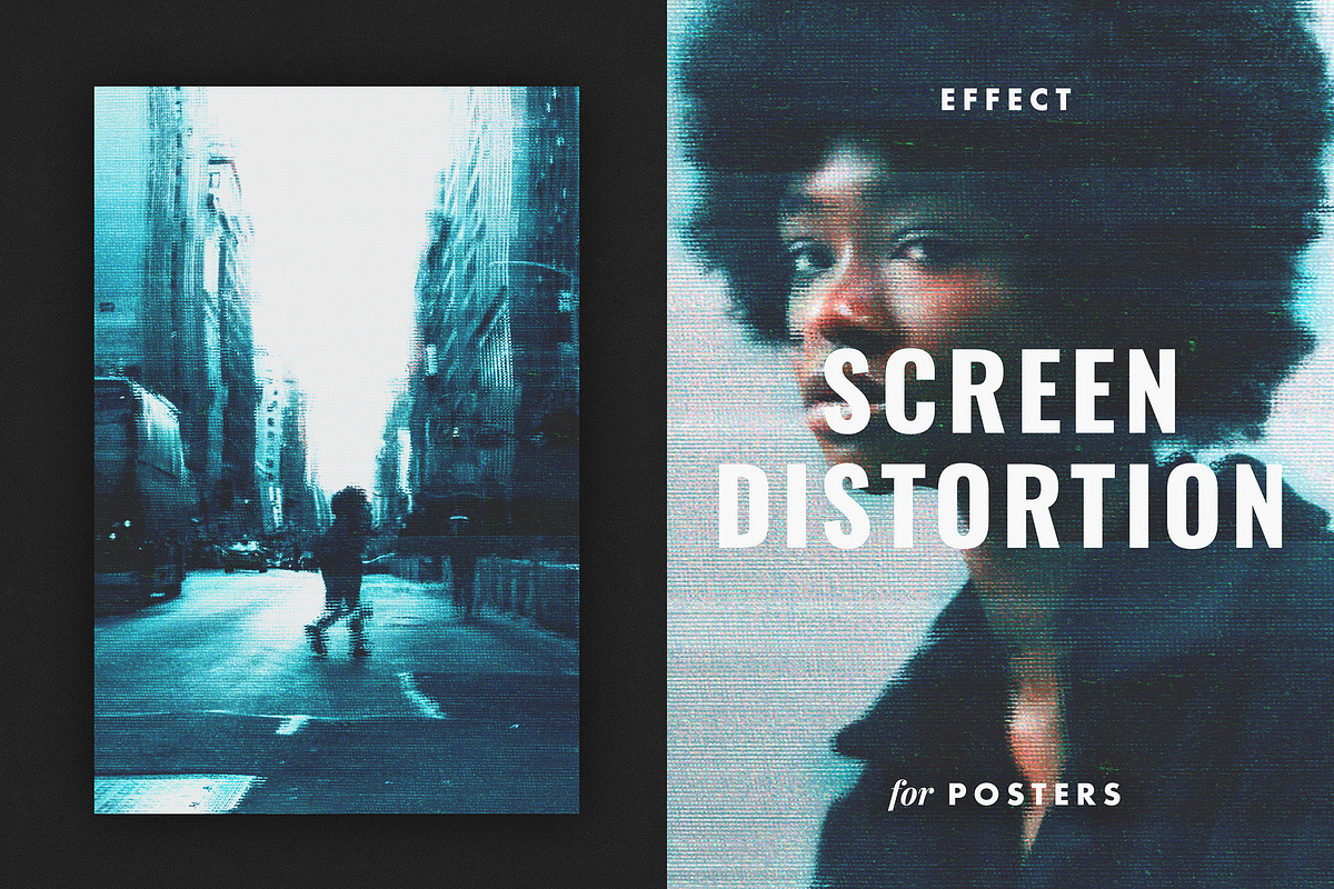Screen Distortion Poster Effect, a Layer Style Add-On by Design Squad